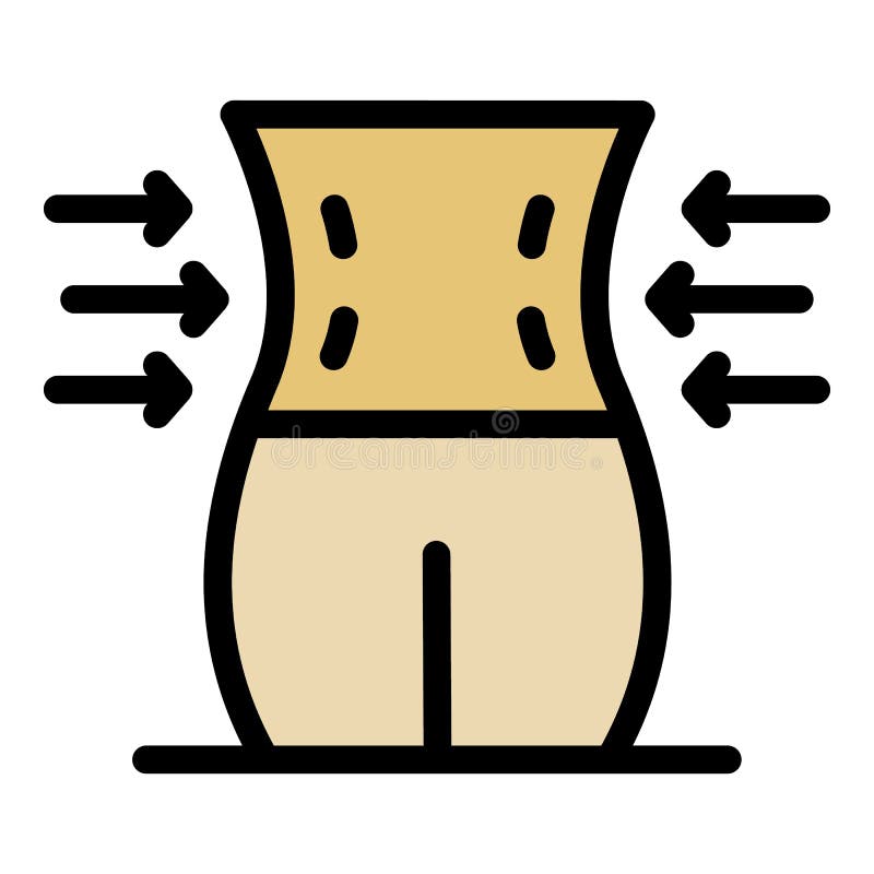 Body Waist Icon Color Outline Vector Stock Vector - Illustration of ...