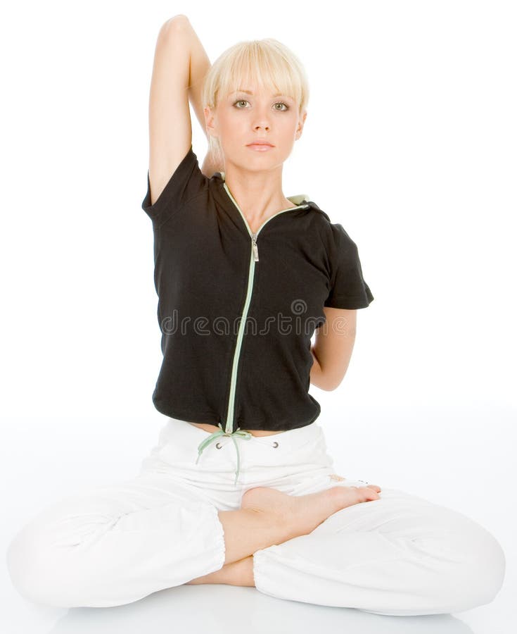Body yoga exercise stock photo. Image of instructor, isolated - 4793764
