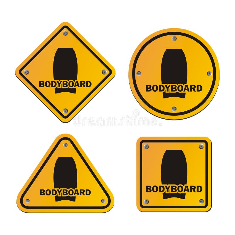 Bodyboard signs stock illustration. Illustration of adrenaline - 52390103