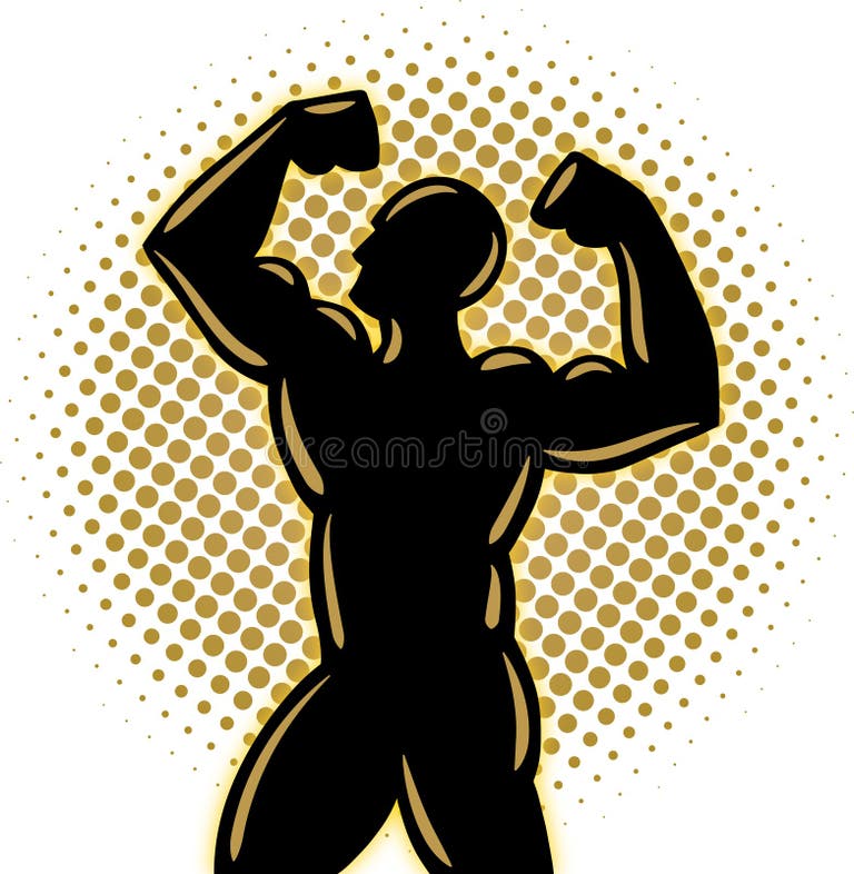 Bodybuilder Pose Line Stock Illustrations – 335 Bodybuilder Pose Line ...