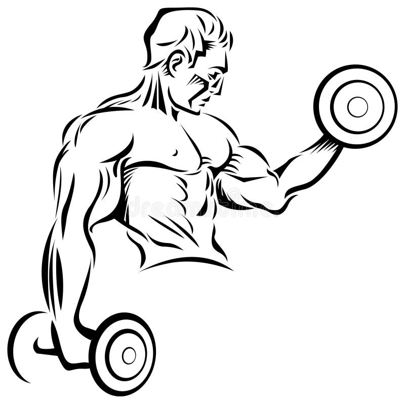 Bodybuilding Bodybuilder Vector Powerlifting Clipart Illustration Stock ...