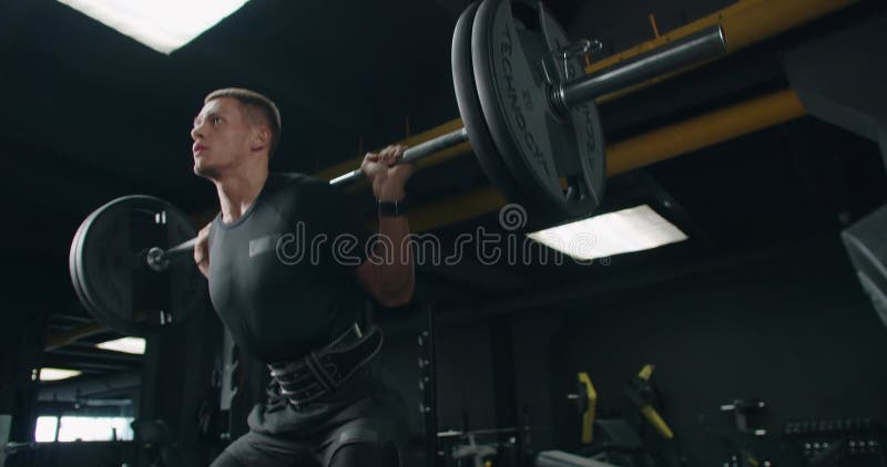 Athletic Man Bodybuilder with Shirtless Torso Posing on Camera in ...