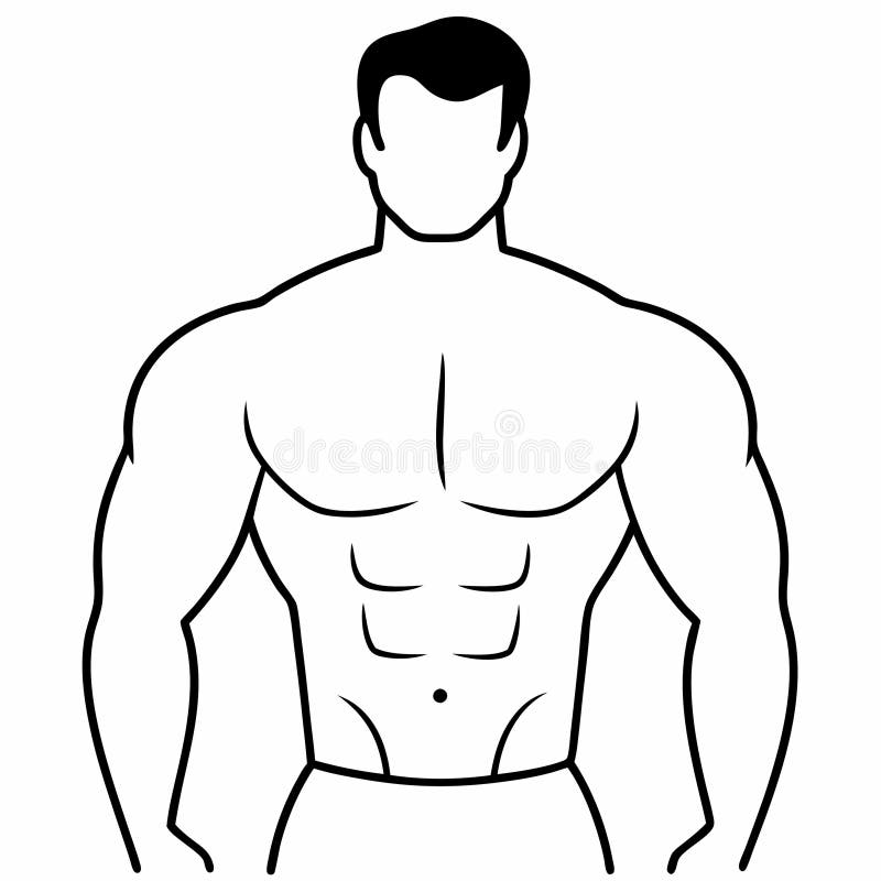 Bodybuilder Big Muscles Man Vector Design Stock Vector - Illustration ...