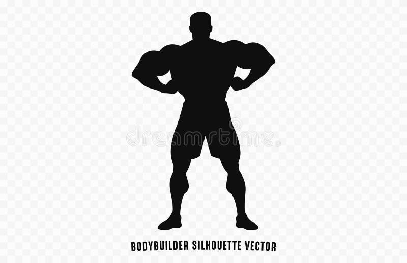 Muscle Man Vector Silhouette Clipart Stock Vector - Illustration of ...