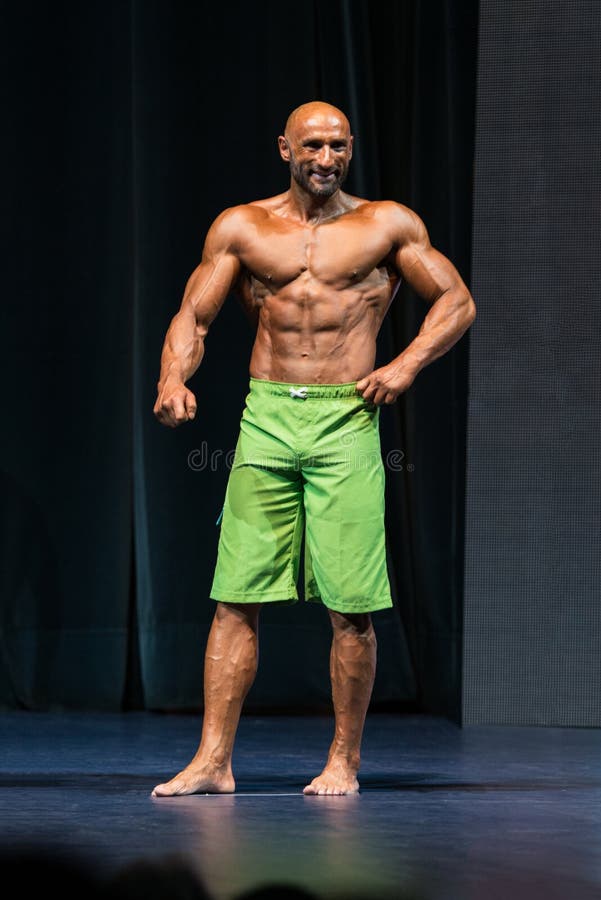 Bodybuilder on a Competition for the Win Stock Image - Image of person ...