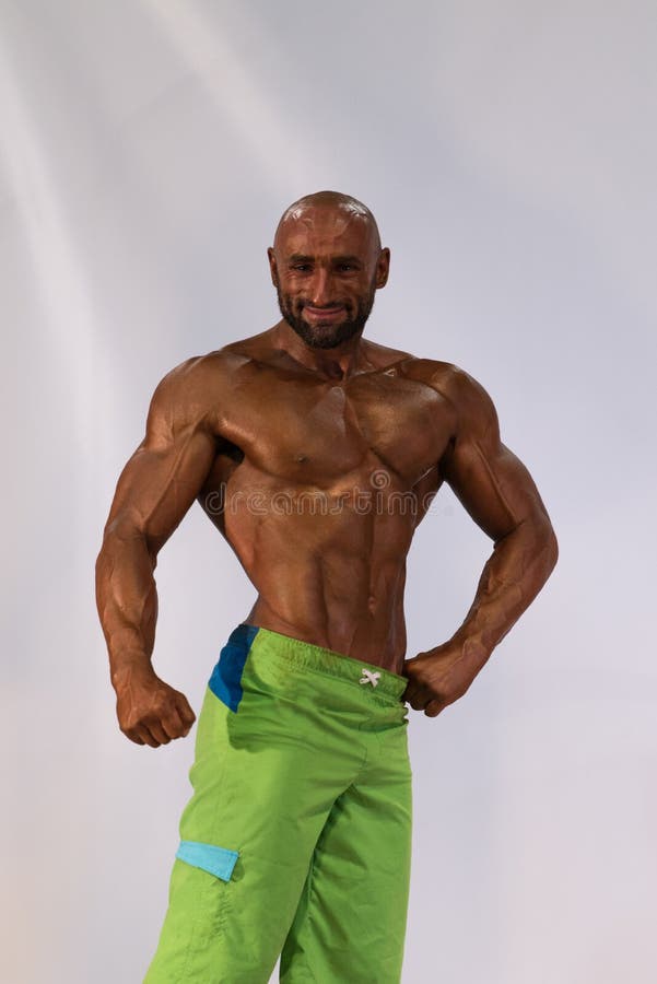 Bodybuilder on a Competition for the Win Stock Photo - Image of ...