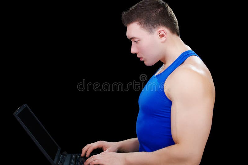 4,457 Man Fitness Laptop Stock Photos - Free & Royalty-Free Stock ...