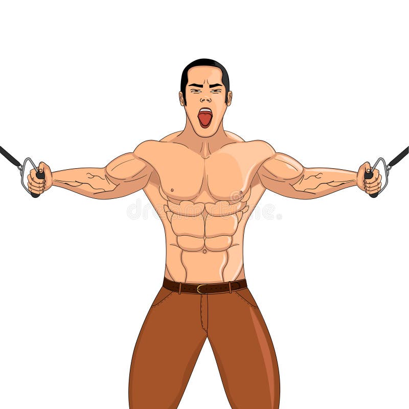 Face Pull Gym Stock Illustrations – 32 Face Pull Gym Stock ...