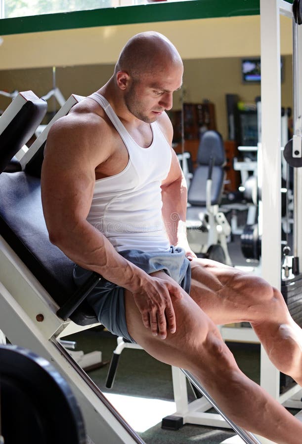 Bodybuilder in gym stock photo. Image of muscle, power - 31327038