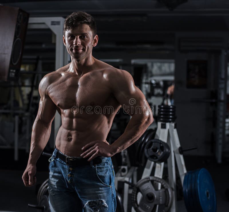Bodybuilder in the gym stock photo. Image of healthy - 63424246