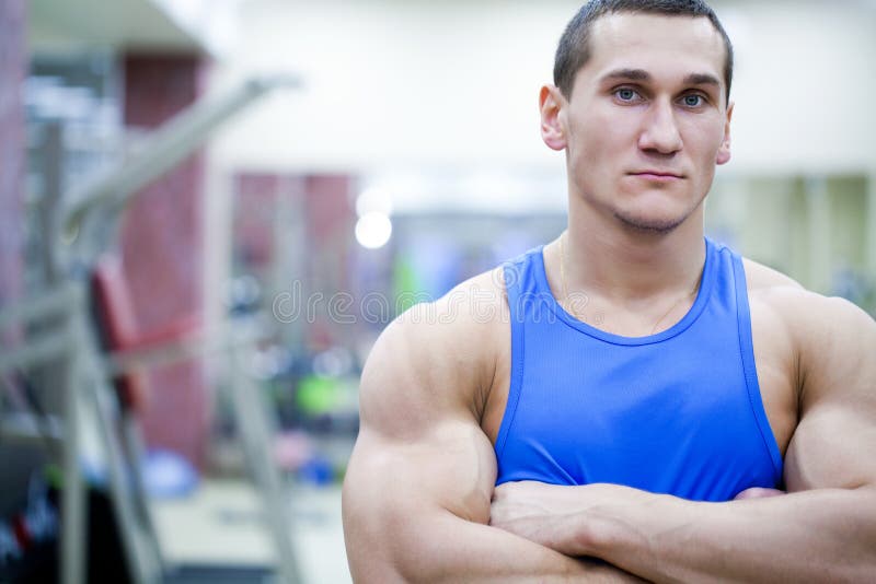 Bodybuilder stock photo. Image of equipment, metal, indoors - 43625242