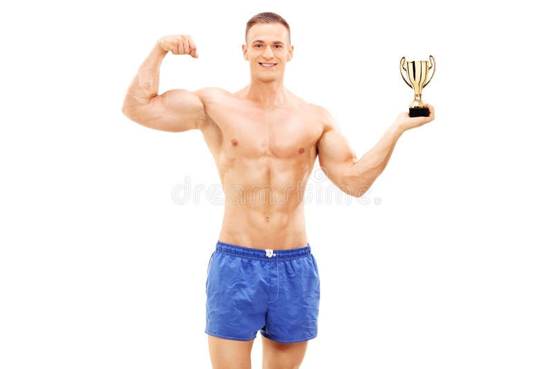 Bodybuilder Holding a Broccoli Dumbbell and a Plate Stock Image - Image ...
