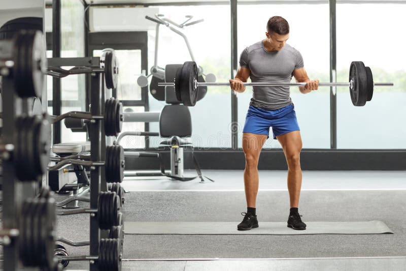 Bodybuilder Lifting Heavy Weights at the Gym Stock Image - Image of ...