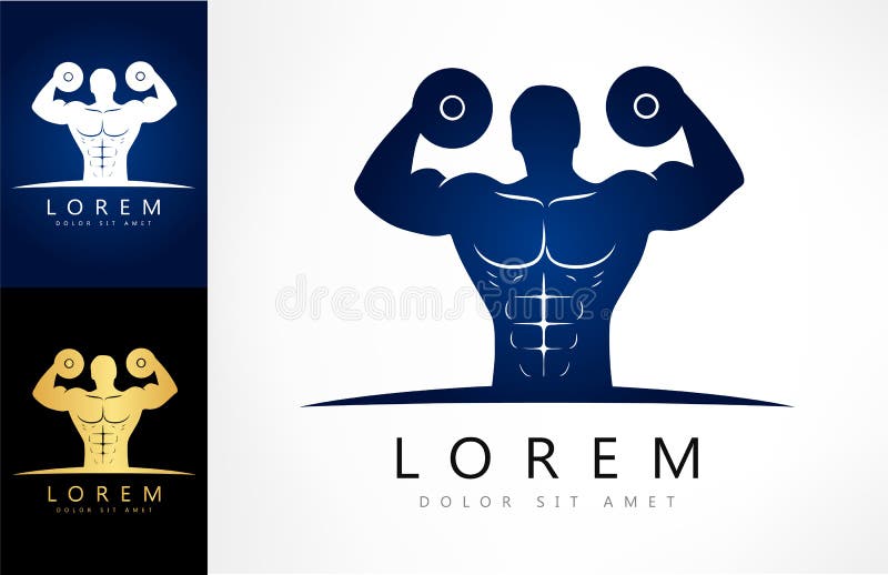 Bodybuilder vector logo stock vector. Illustration of sport - 118935732