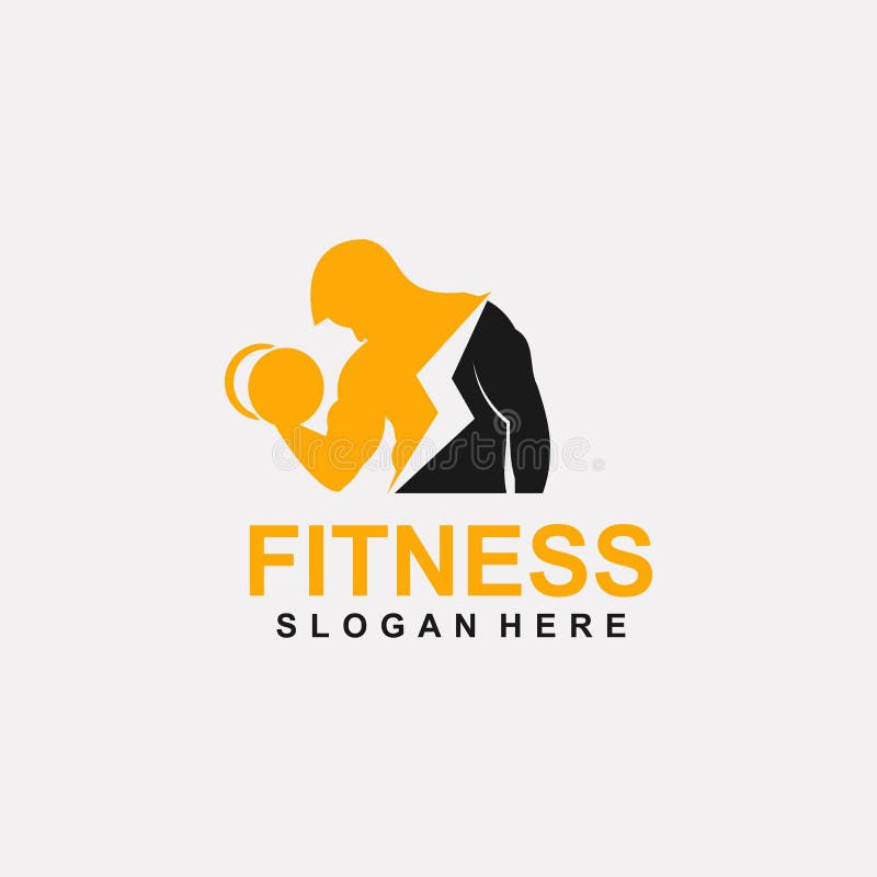 BODYBUILDER LOGO TEMPLATE stock illustration. Illustration of strength ...
