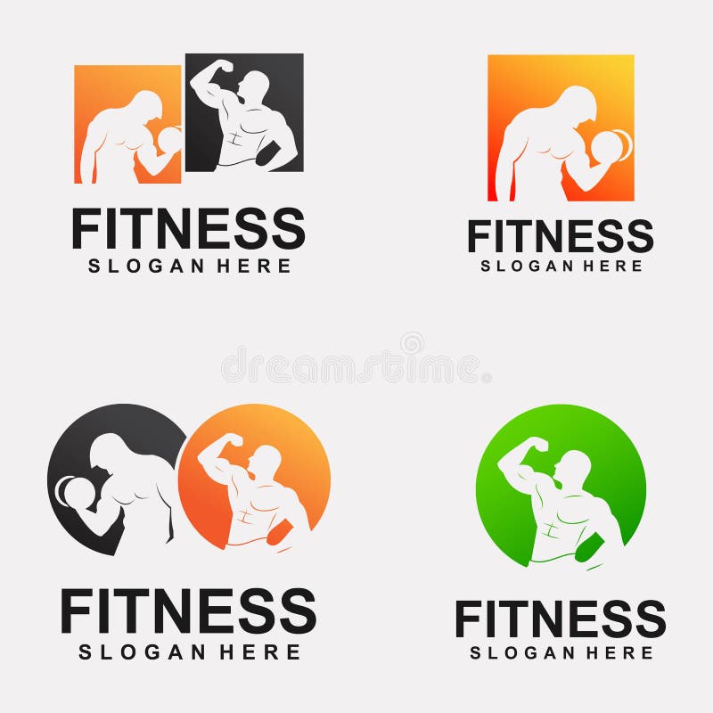 Bodybuilder logo template stock illustration. Illustration of healthy ...