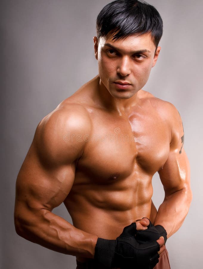 Bodybuilder man. stock photo. Image of lifting, body, model - 9541954