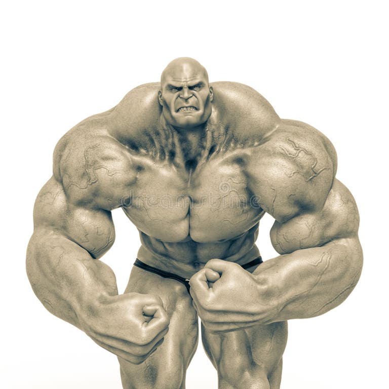 Bodybuilder man pose four stock illustration. Illustration of muscles ...