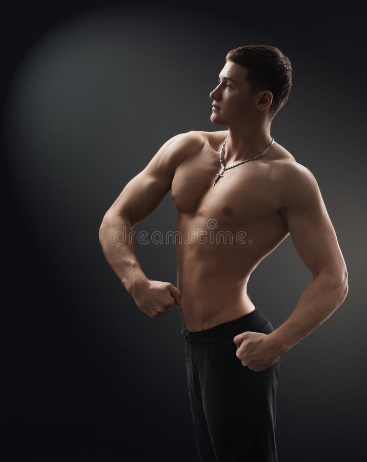 Bodybuilder Showing Muscles in the Arms Stock Image - Image of biceps ...