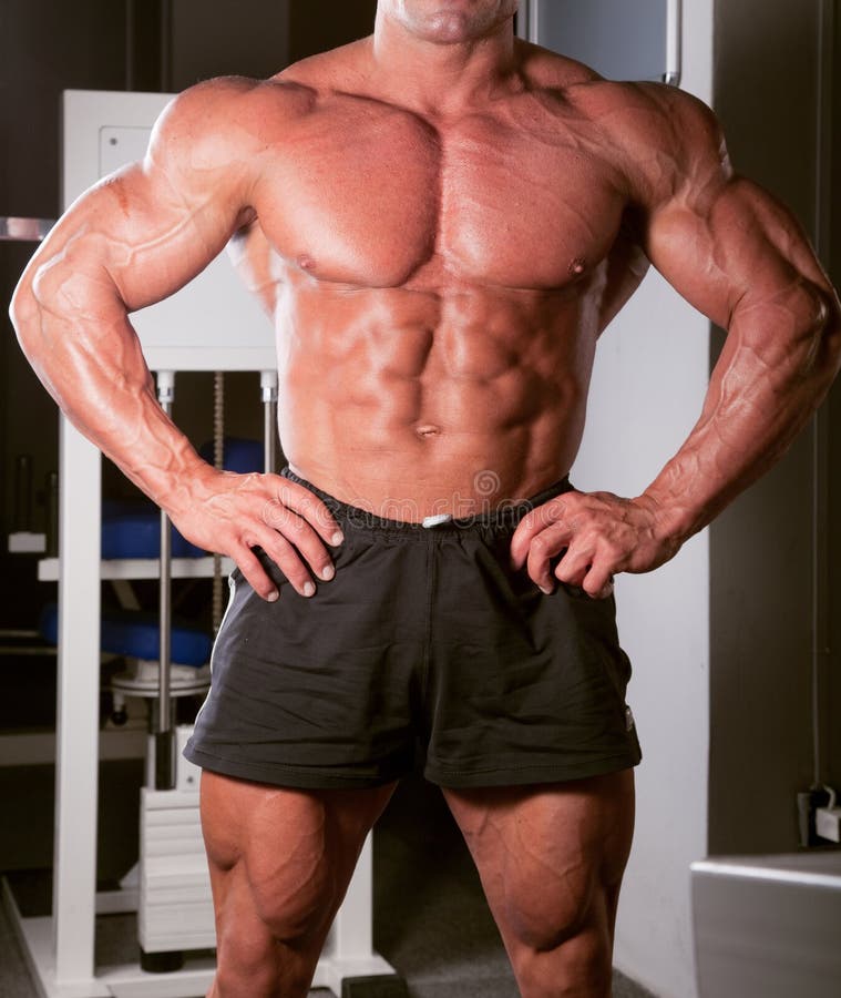 Bodybuilder posing stock image. Image of builder, beauty - 21428865