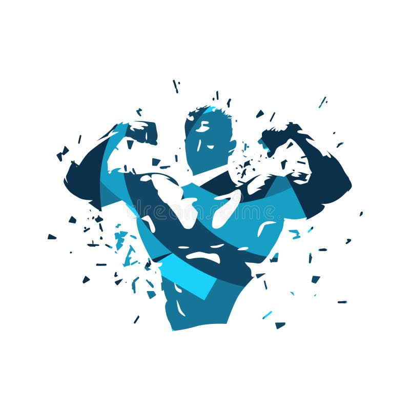 Bodybuilder posing stock vector. Illustration of physique - 99972288