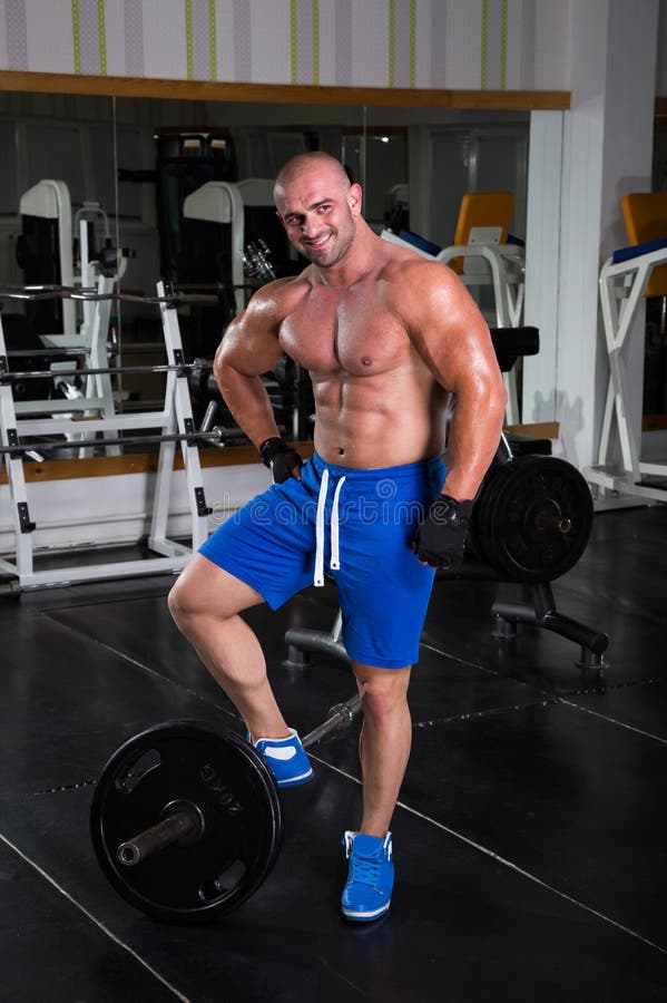 Bodybuilder Posing in the Gym Stock Image - Image of building, human ...