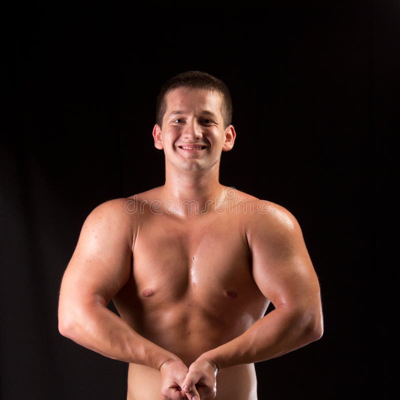 Bodybuilder posing stock photo. Image of athletic, chest - 31078064