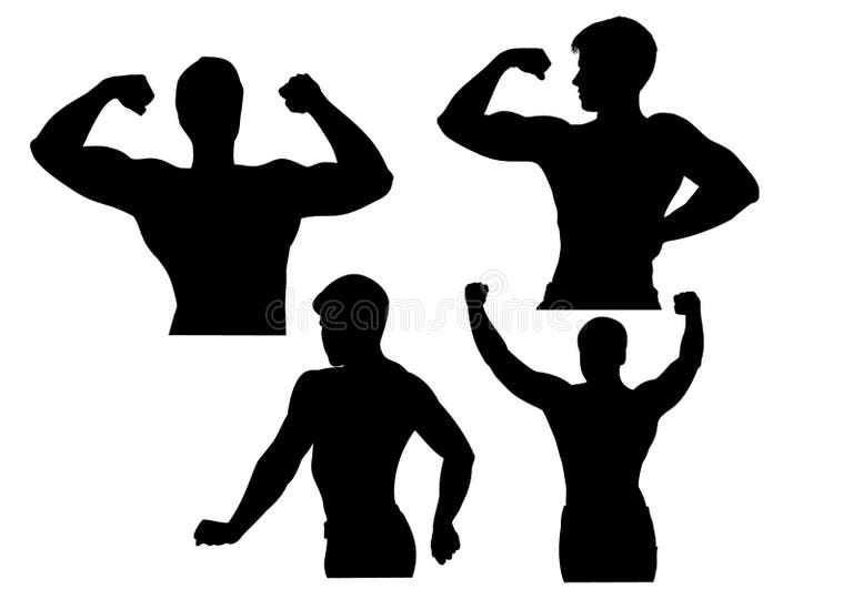 Muscle Flex Silhouette Stock Illustrations – 1,092 Muscle Flex ...