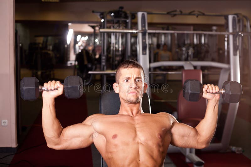 Bodybuilder training stock image. Image of recreation - 31509863