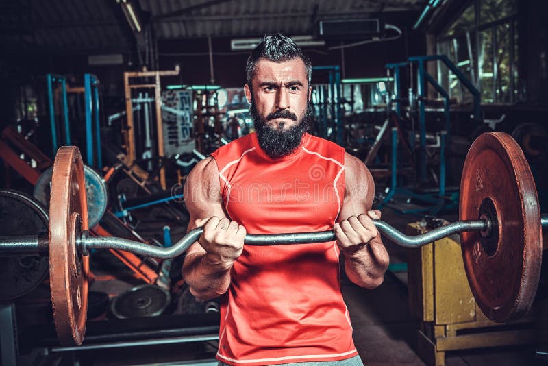 Bodybuilder training stock photo. Image of dumbbell, muscle - 31353040