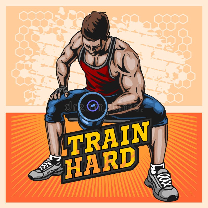 Bodybuilder Vector Image, Front Double Biceps Illustration Stock Vector ...