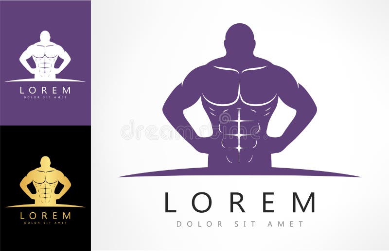 Bodybuilder vector logo stock vector. Illustration of fitness - 110924540
