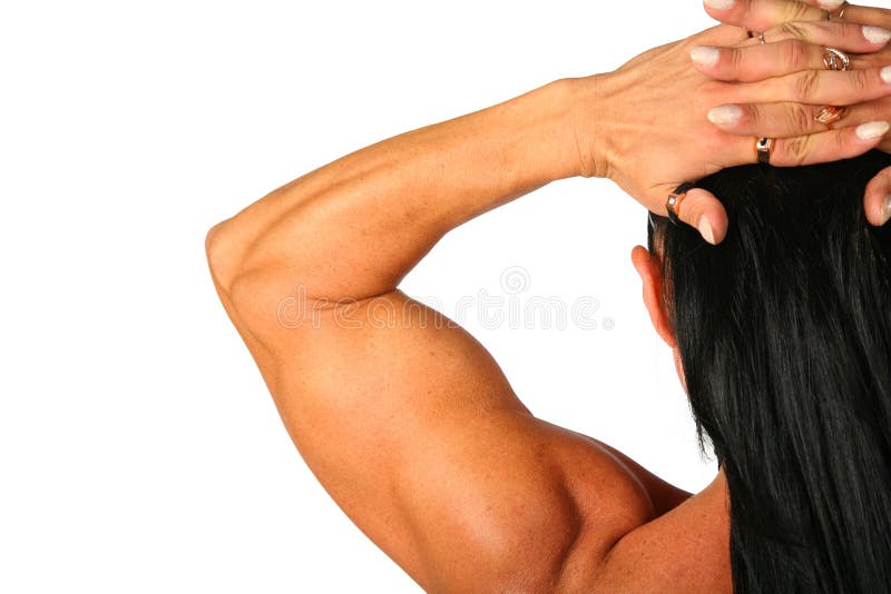 Bodybuilder Woman from Back Stock Photo - Image of trim, gorgeous: 7889954