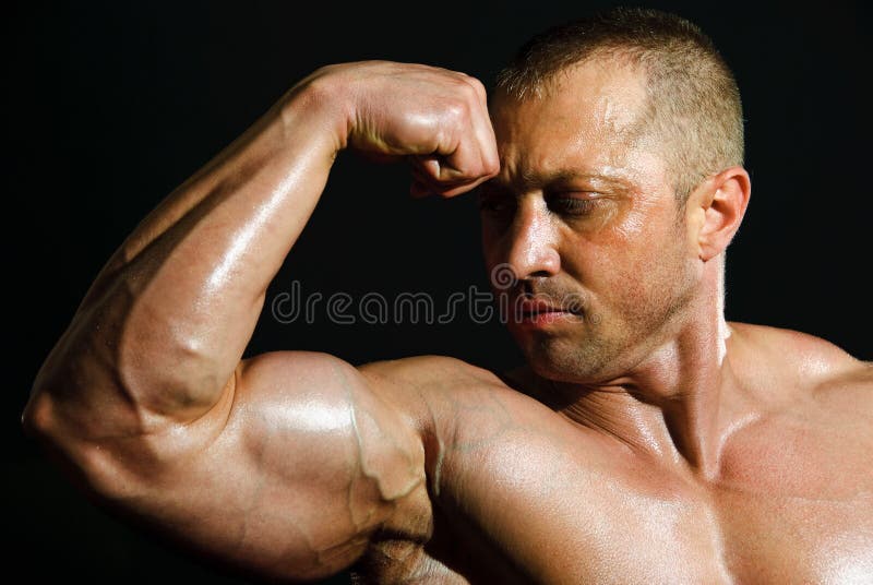 Bodybuildermann stockbild. Bild von kasten, übung, aktiv - 16431859