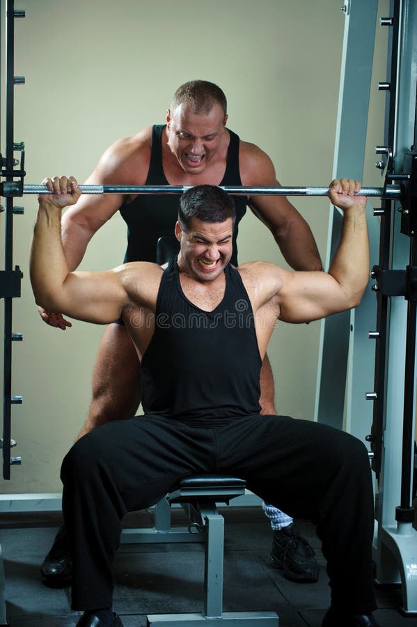 Bodybuilders Training in Gym Stock Image - Image of skin, power: 17831479