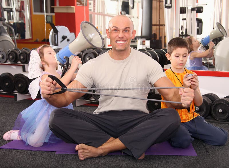 Bodybuilding stock image. Image of coach, kids, center - 22814357