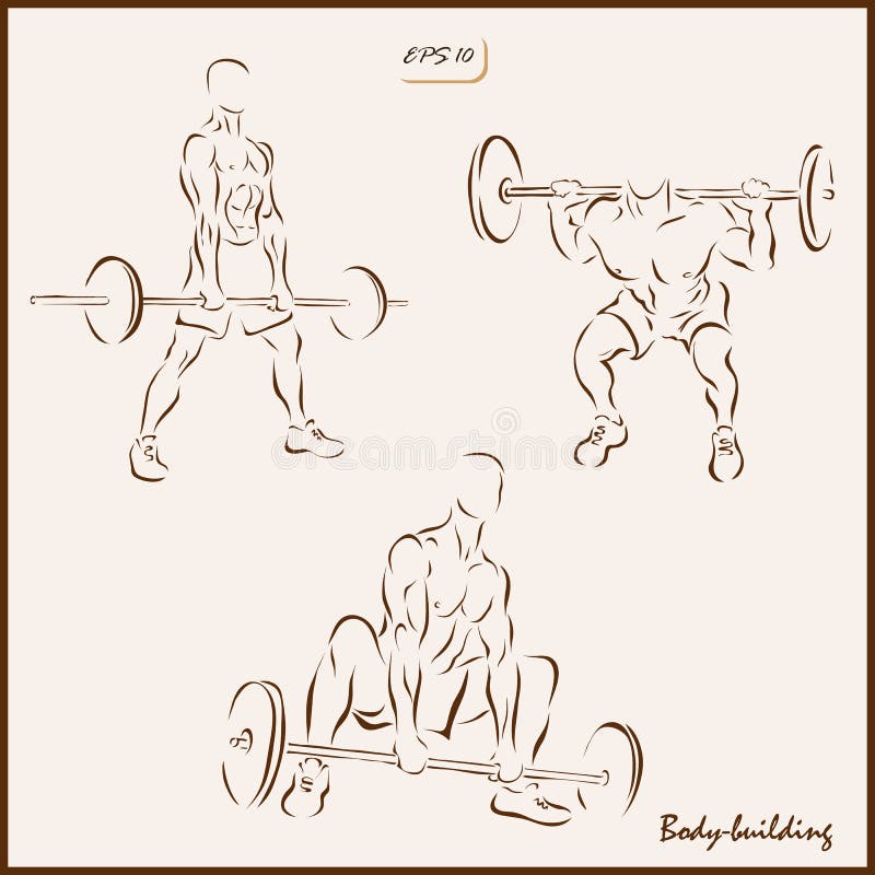 Bodybuilding illustration de vecteur. Illustration du concurrence ...