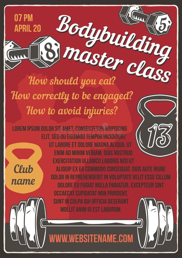 Bodybuilding master class stock vector. Illustration of people - 214910118