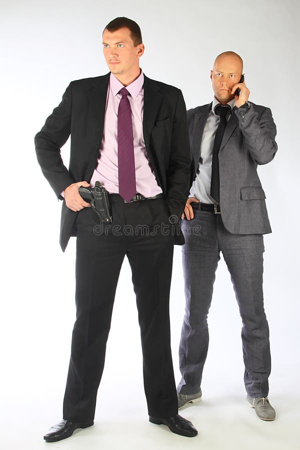 Secret Agent or Bodyguard with Crossed Arms Looking at Camera Stock ...