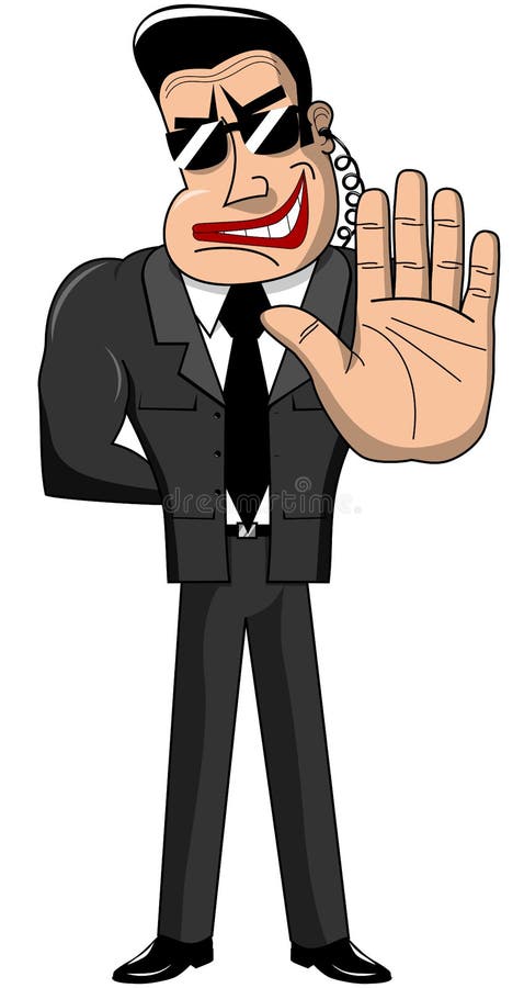 Bodyguard Hand Security Isolated Stop Stock Vector - Illustration of ...