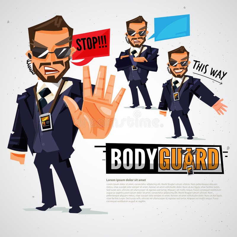 Cartoon Bodyguard Stop Stock Illustrations – 79 Cartoon Bodyguard Stop ...