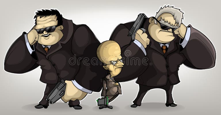 Bodyguard Cartoon Men Stock Illustrations – 171 Bodyguard Cartoon Men ...