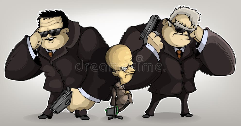 Bodyguard Cartoon Men Stock Illustrations – 171 Bodyguard Cartoon Men ...