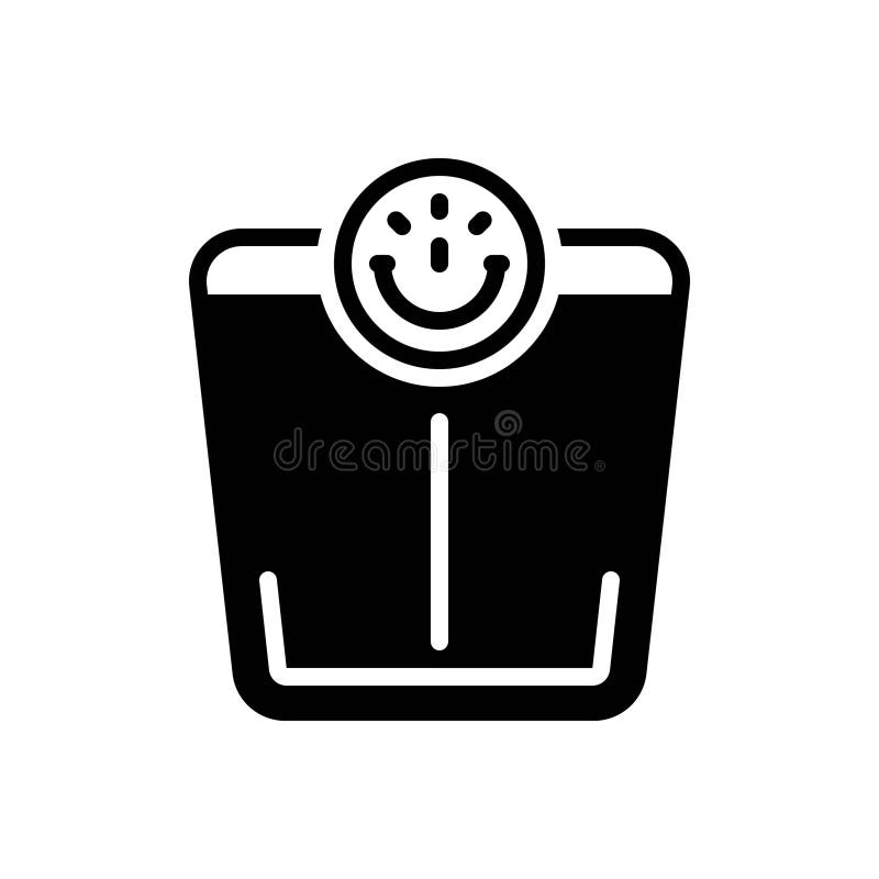 Black Solid Icon for Bodyscale, Weighing and Weight Stock Illustration ...
