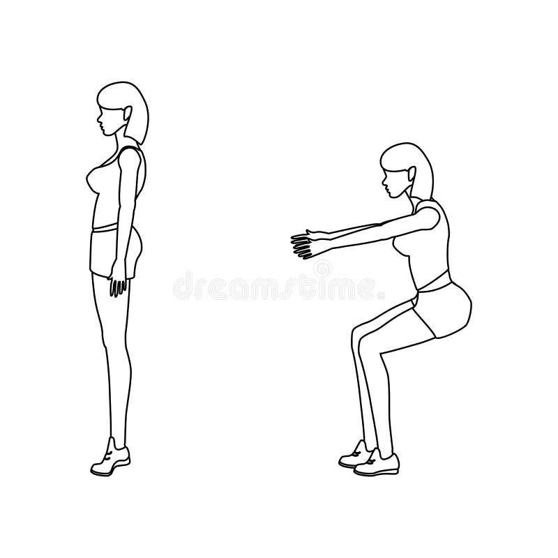Squat Stock Illustrations – 2,589 Squat Stock Illustrations, Vectors ...