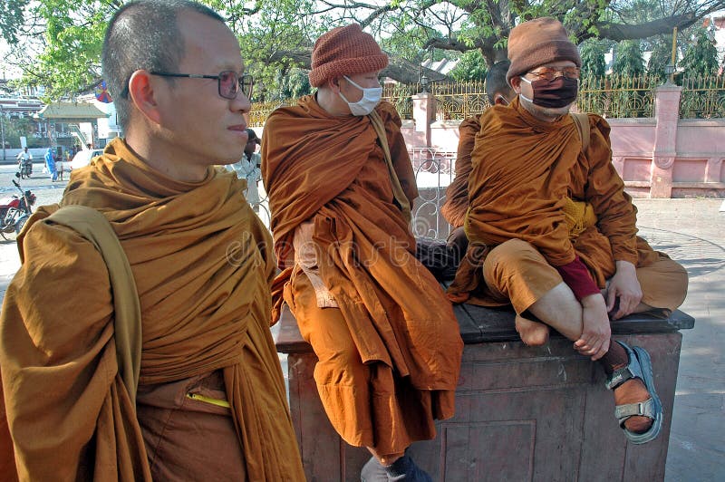 Boeddhisme in India redactionele stock afbeelding. Image of monnik ...