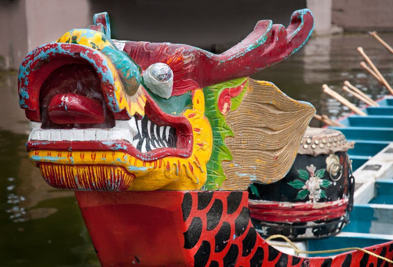 Boeg Van De Boot Van De Draak Stock Foto - Image of lang, peddel: 15459034