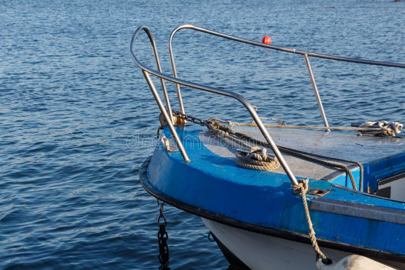 Boeg Van Een Boot Op De De Rivierrubriek Van Guadiana Aan De ...