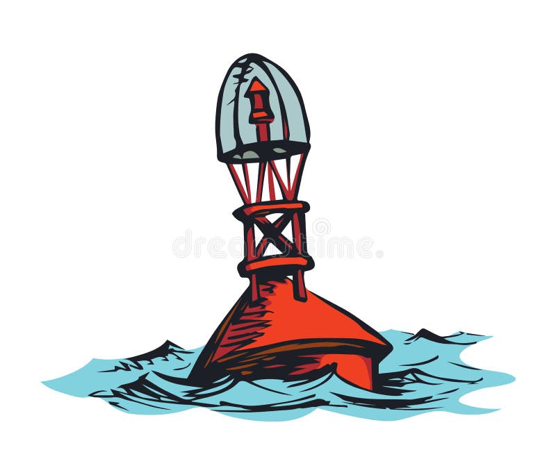 Boei Vector tekening vector illustratie. Illustration of boei - 126337021