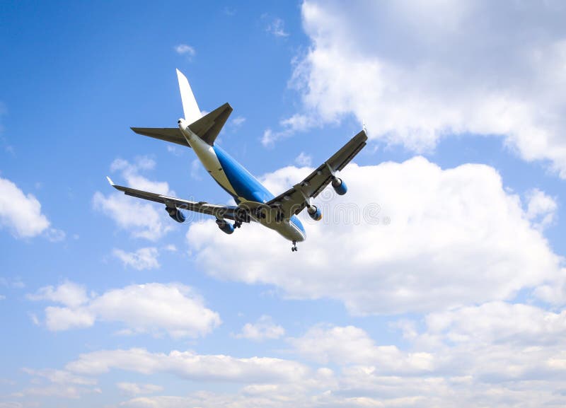Boeing 747 cargo landing stock photo. Image of business - 78126772